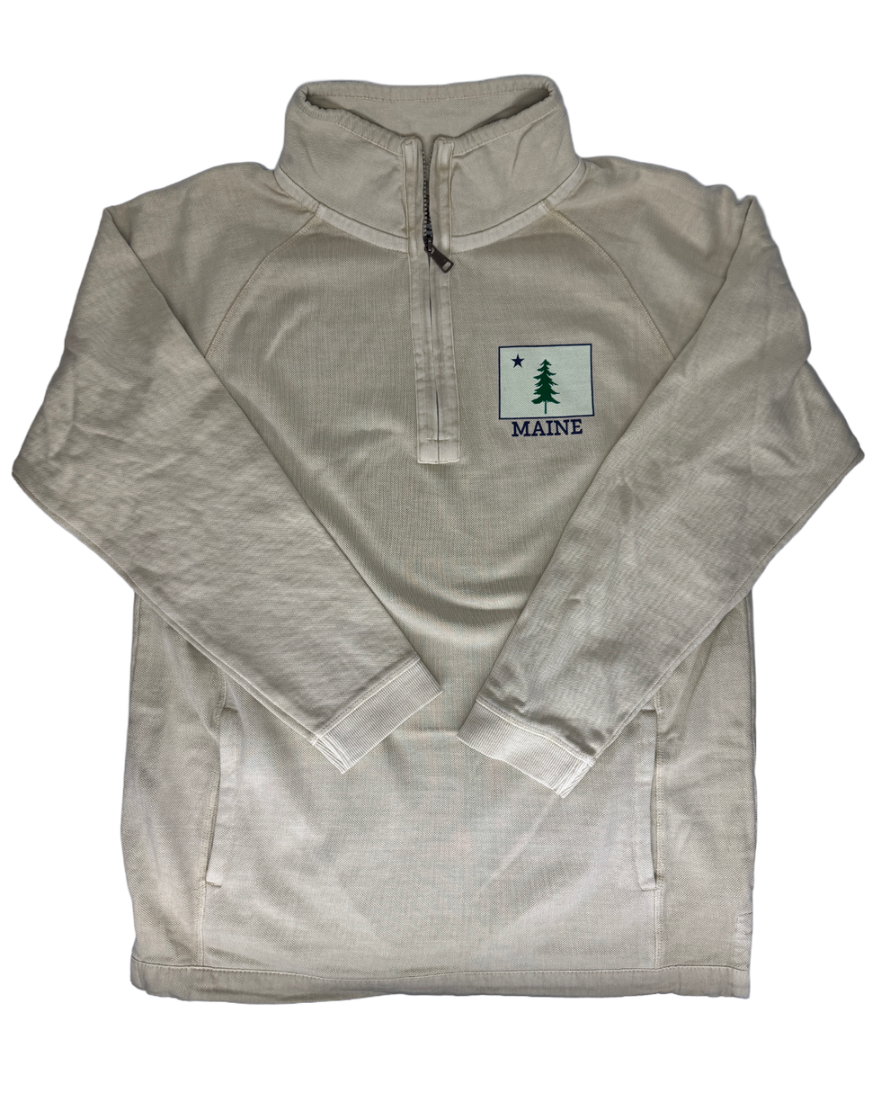 Maine State Flag Quarter Zip – Cool As A Moose